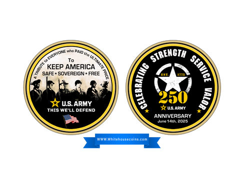 Buy Official U.S. ARMY 250th Anniversary | Commemorative Challenge Coin ...